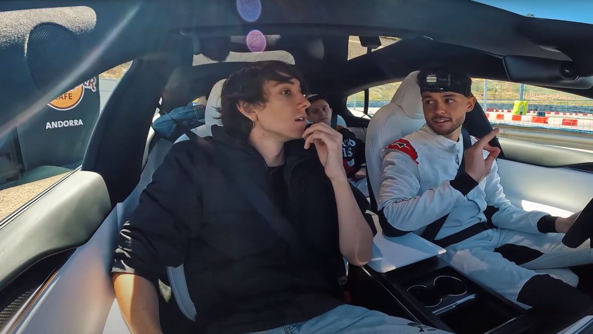 TheGrefg lleva al extremo su Tesla en el circuito más alto de Europa