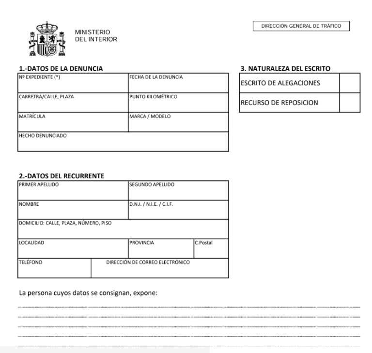¿Cómo recurrir a una multa de tráfico?: así se presentan alegaciones a ...